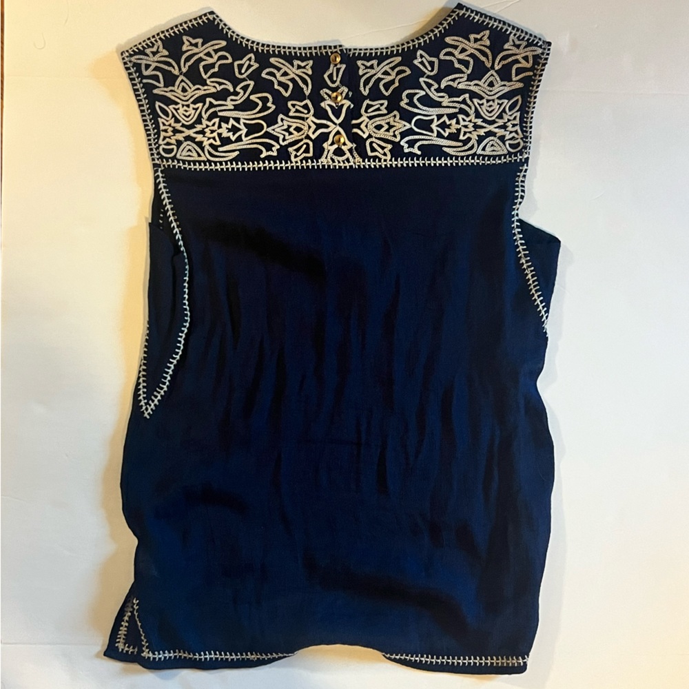 Thml Navy Embroidered Tank - Gem